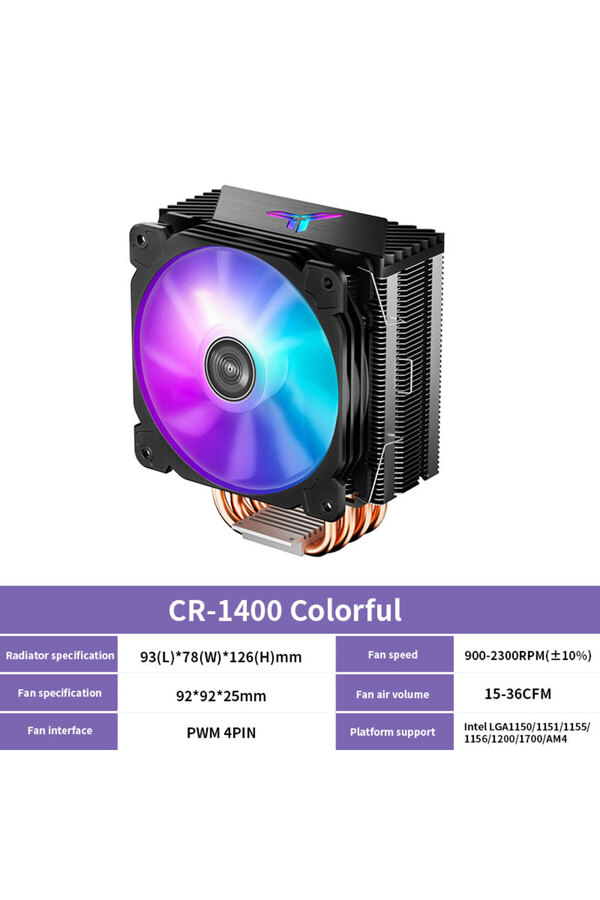 Choice JONSBO CR-1400 4 Heat Pipe Tower 5V 3Pin ARGB CPU Cooler ITX Air ...
