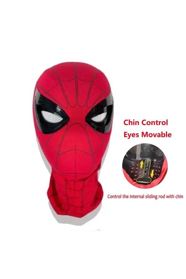 Choice Spiderman Mask Eyes Movable Remote Control Spiderman Mask Peter ...