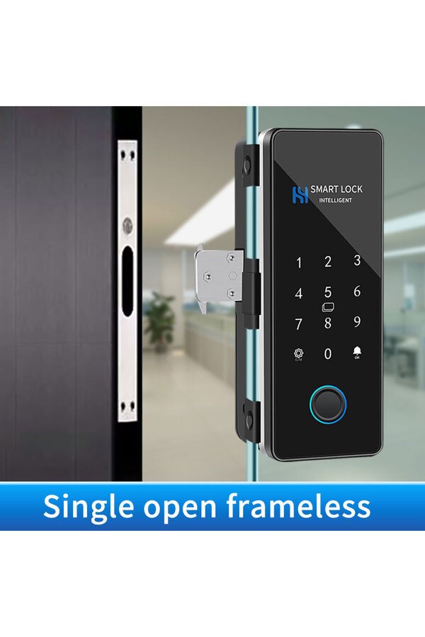 Choice Electronic Digital Lock Fingerprint Glass Door Lock Bluetooth ...