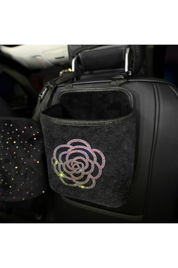 Baisher Rhinestone Flower Car Handbag Holder Between Seats Large Capacity Car Purse Holder Auto Organizer. Trendyol