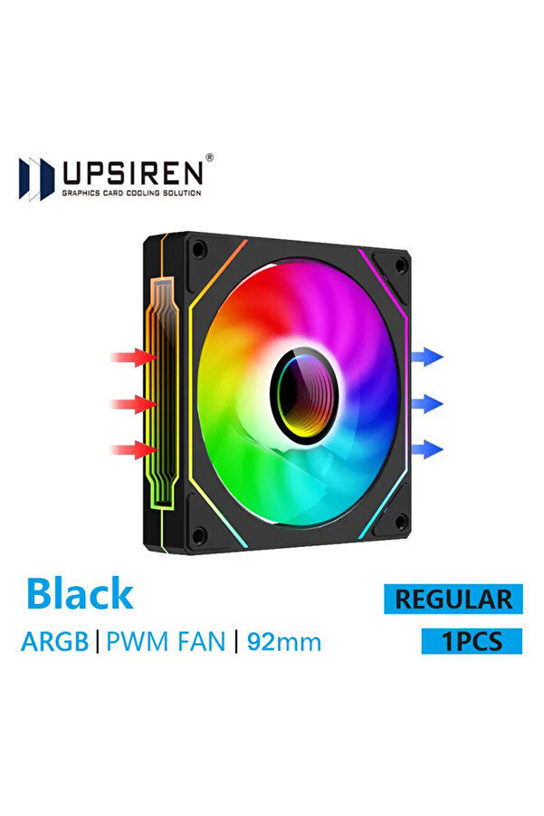 UPSIREN UF-9 PRISM 4 PRO Computer Chassis Fan 92mm ARGB 4 Pin PWM Quiet ...