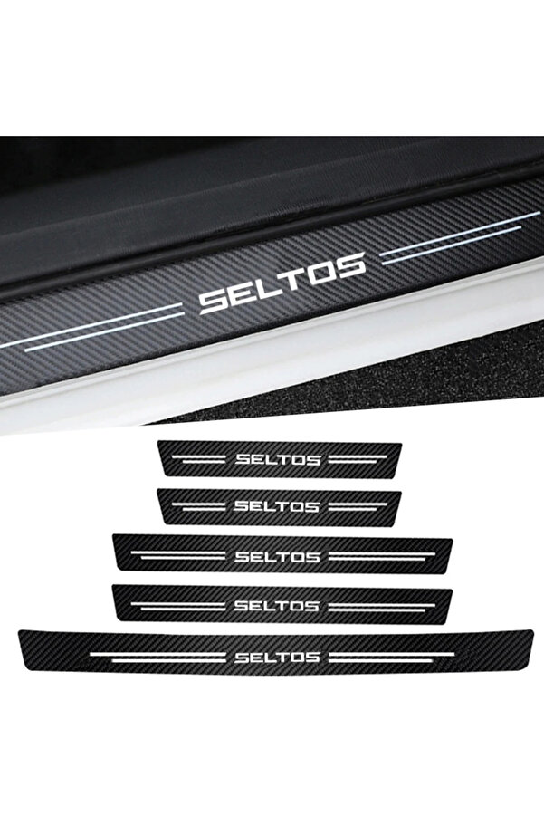 Choice Car Door Sill Protector Stickers Carbon Fiber Threshold Strip ...