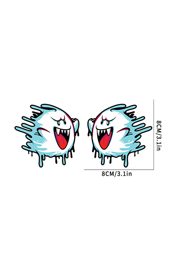 Choice Melting Ghost Left and Right Motorcycle Helmet Stickers ...