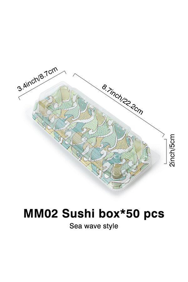 Choice 50pcs wave sushi boxes, disposable Japanese bento lunch box ...