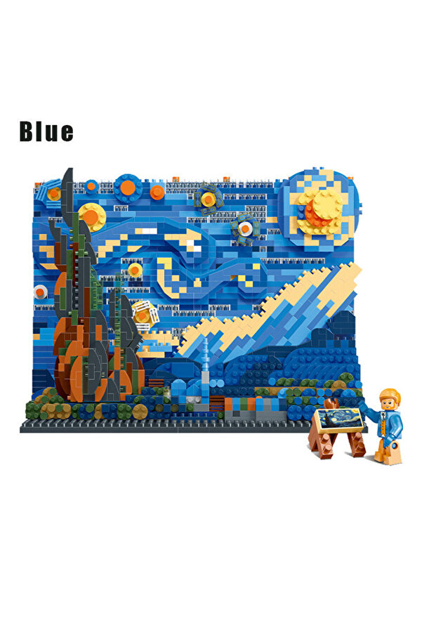 Choice Creative Art Famous Paintings, Starry Night Building Blocks Set ...
