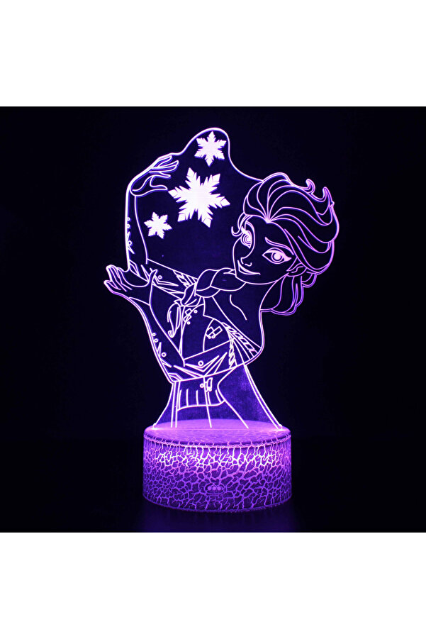 Choice Frozen Princess 3D Visual Lamp Anna Elsa Figurine Tinker Bell ...