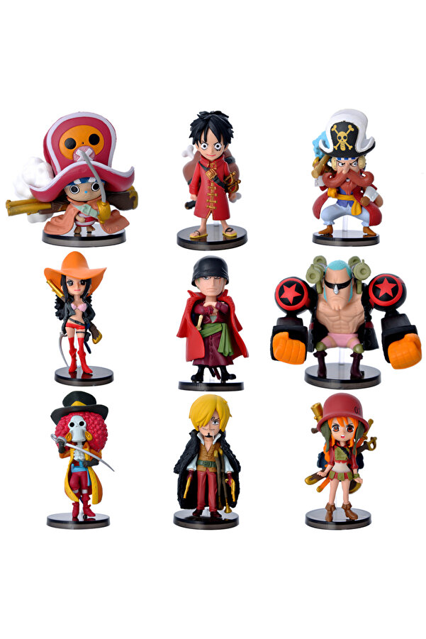 Choice Anime One Piece Figure Toy 9pcs Set Luffy Roronoa Zoro 7cm Q ...