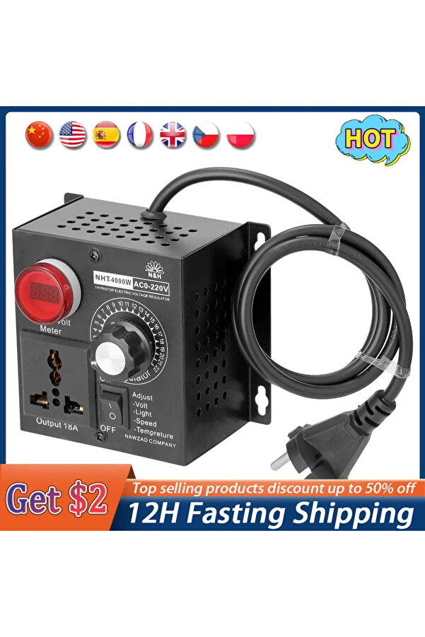 Choice AC 220V 4000W voltage regulator portable temperature speed ...
