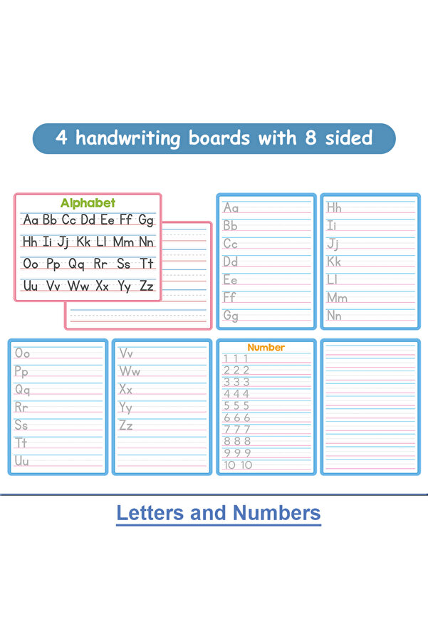 Ytyin Number Alphabet Dry Erase Handwriting Tracing Practice Board For ...