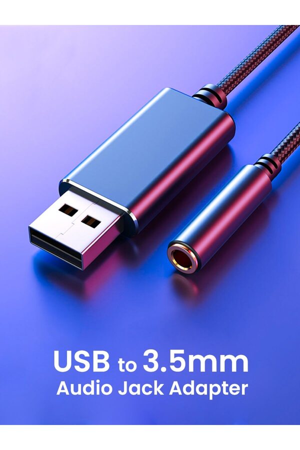 NIERBO USB to Aux Adapter USB to 3.5mm Jack Audio Cable External Stereo ...