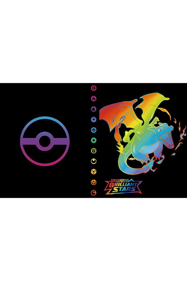Choice 2024New Laser Charizard Squirtle Holder Binder Collections ...