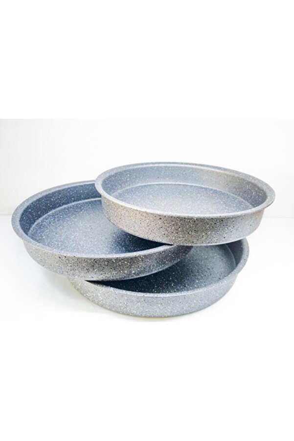 Oms 3086 Model Gray 3 Piece Granite Tray Set - Trendyol
