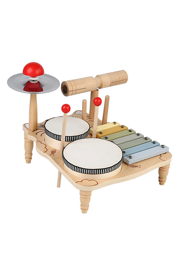Choice Toddlers Wooden Drum Set Music Toy Montessori Xylophone Toy ...