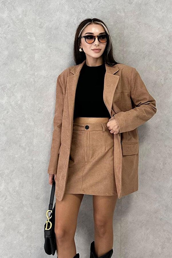 Modamesta Top - Bottom Team - Brown - Oversize - Trendyol