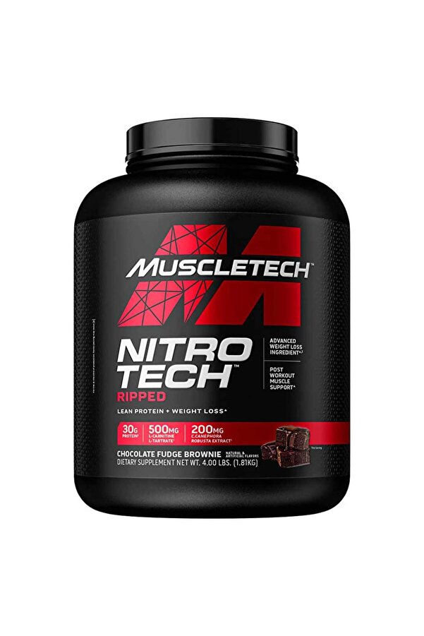 Muscletech Nitro Tech Ripped Lean Protein & Weight Loss, Chocolate ...