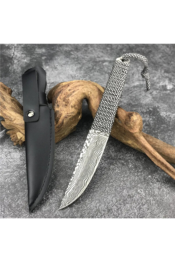 Choice Damascus Pattern Tactical Fixed Blade Rope Knife Wilderness ...