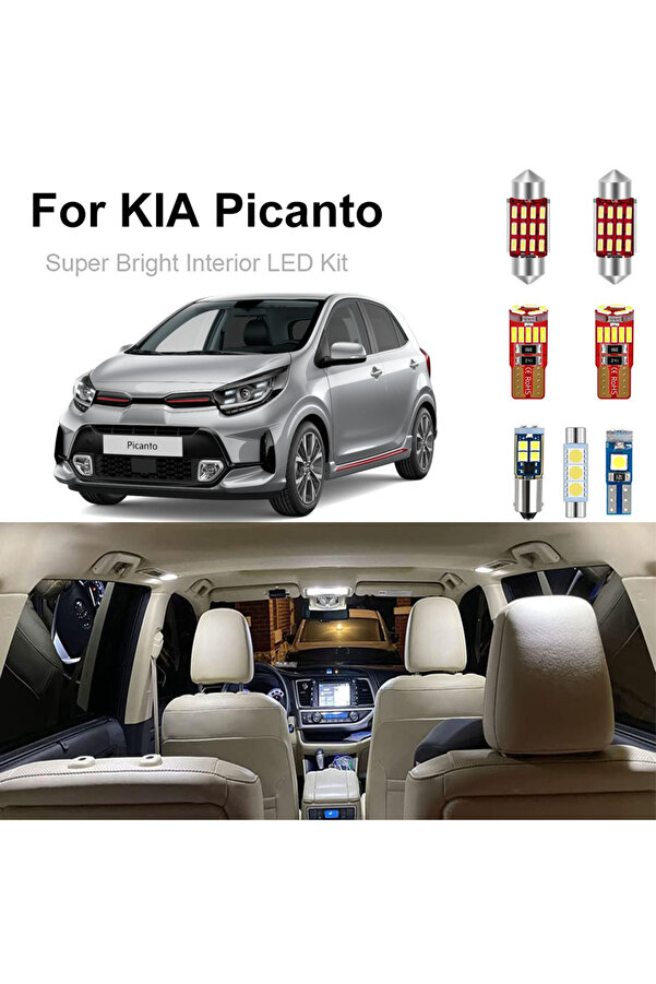 Choice For Picanto Led Interior Light Kit For KIA Picanto Morning 2003 ...