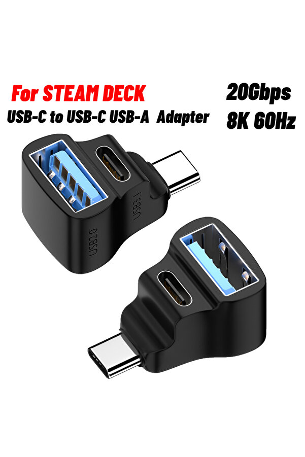 APWIKOGER 180 Degree U-shaped USB-C Male to USB-C Female Converter ...