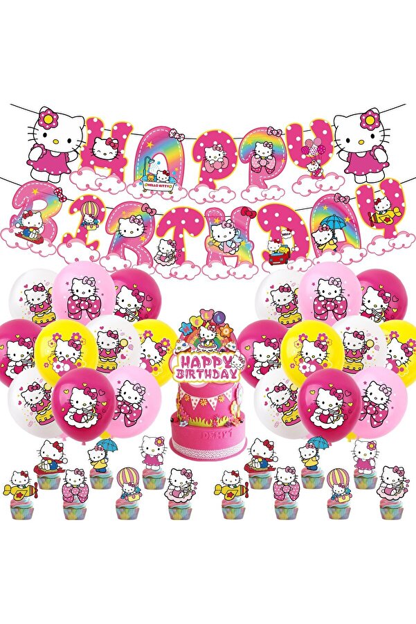 Choice Hello Kitty Theme Inflatable Balloon KT Cat Party Decoration Set ...