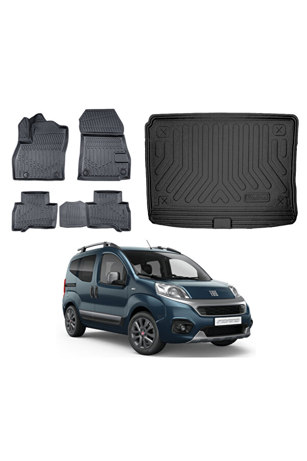 ko kaliteoto Fiat Fiorino 2022 Model Luggage Pool+Mop Set with Seat ...