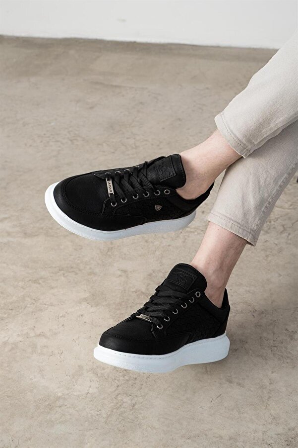 L.A Polo 059 Black Color White Sole Men's Casual Shoes- Trendyol