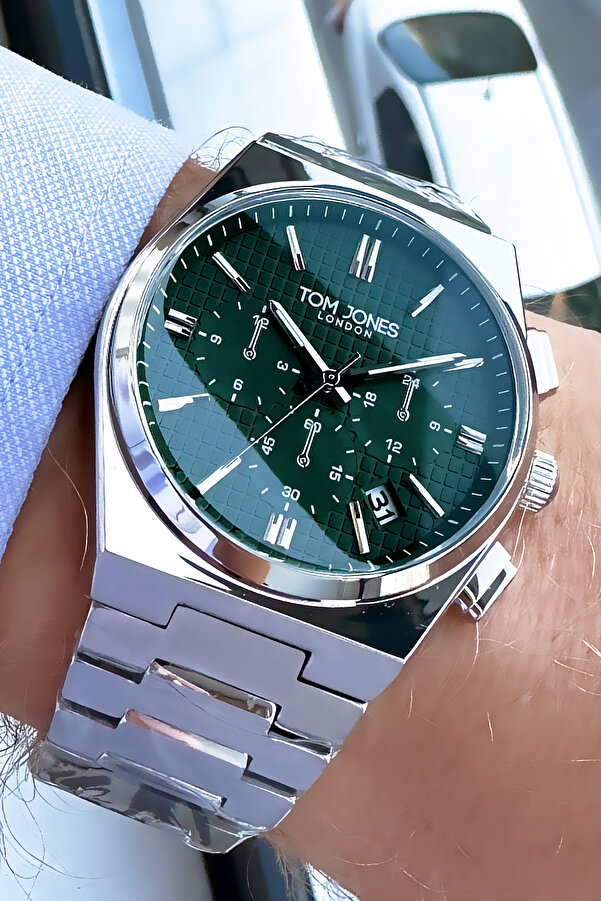 Tom Jones Men's Silver Color Steel Watchband - 3 ATM Waterproof ...