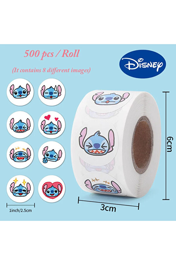 Choice 500pcs/roll Disney Stitch Sealing Stickers Cute Cartoon Anime ...