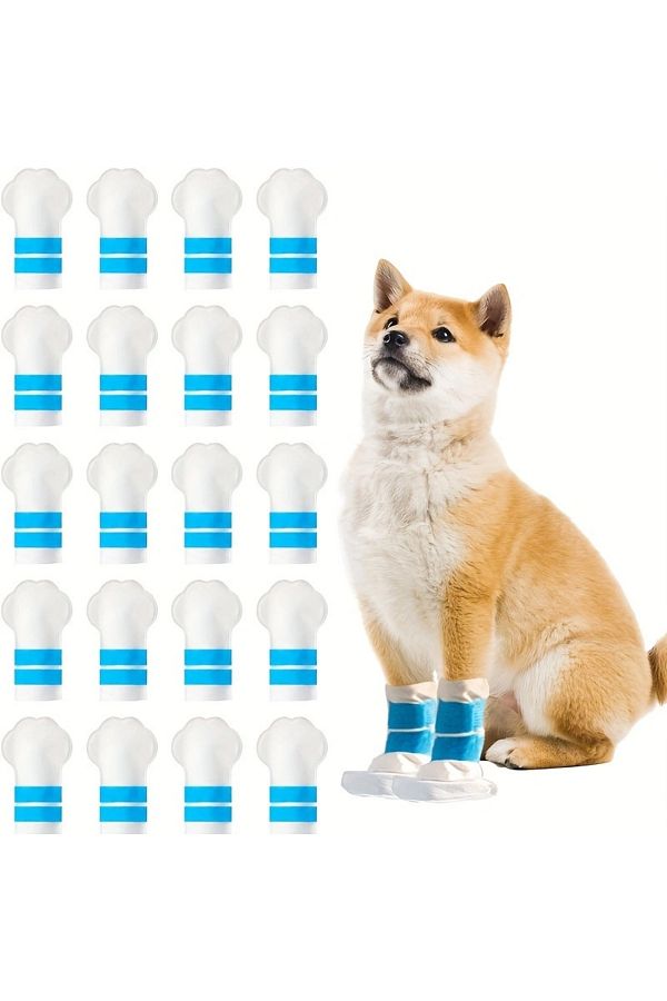 Choice 20pcs pet dog shoe covers disposable dog shoes for paw protection adjustable with foot covers Trendyol