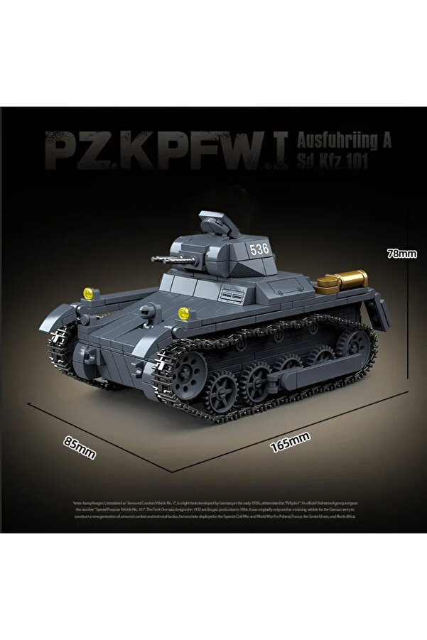 GSF WW2 Military Classic Model Sdkfz 101 Light Technical Tank ...