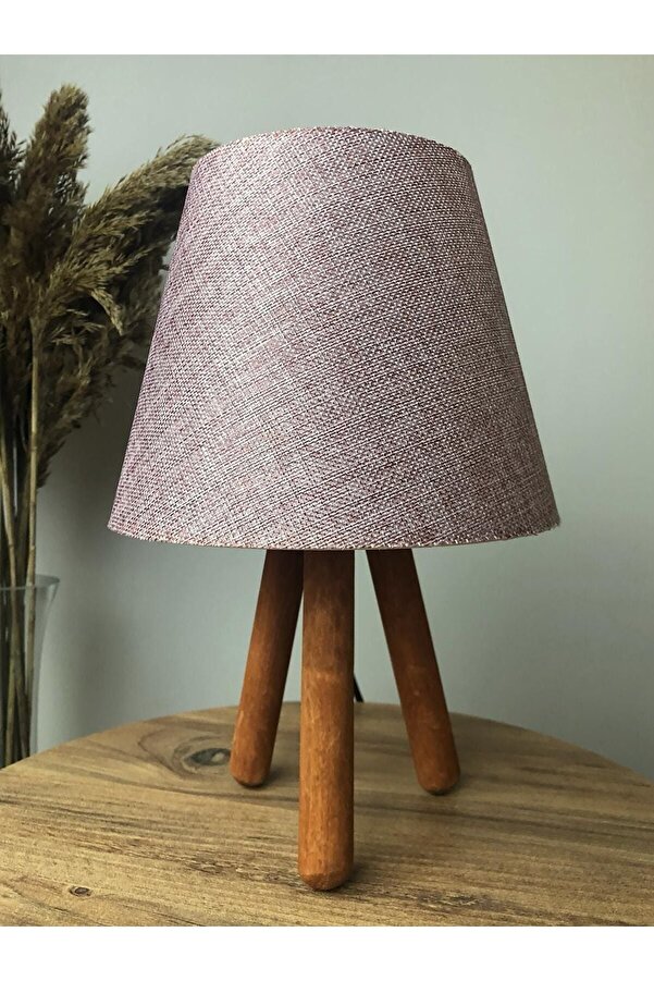 woodhub Wooden Lampshade Dusty Rose - Three Legs - Trendyol