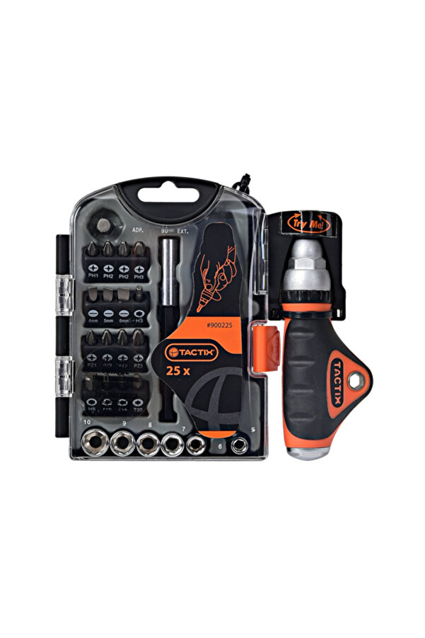 Tactix 25 Piece Ergonomic Stubby Torque Screwdriver Set With Case - Trendyol