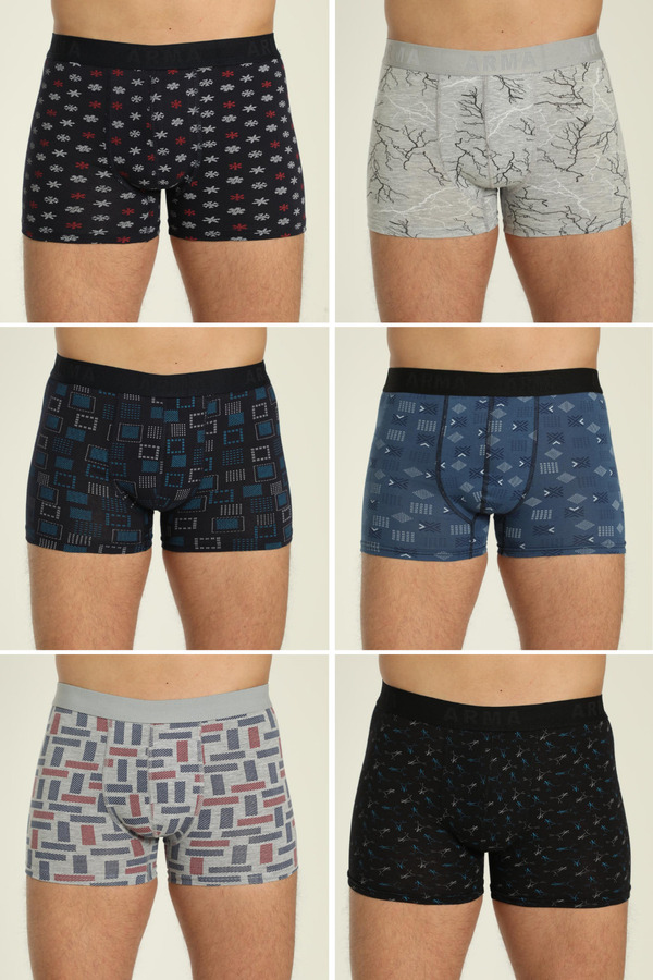 Arma Yıldız Ανδρικά Boxers - 6 Pack, με σχέδια, Lycra, ελαστικό ύφασμα ...