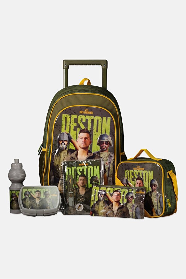 Pubg 6 In 1 School Set 51 H x 34 L x 18 W cm, Grey Combo - Trendyol