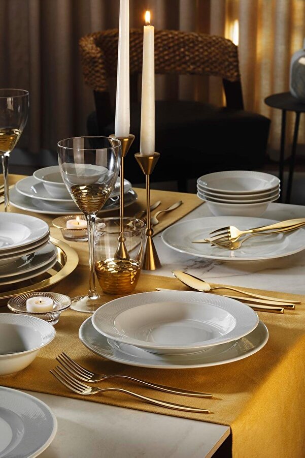 STOREMAX Krorn Porcelain Emerald 18 Pieces 6-Person Dinnerware Set ...