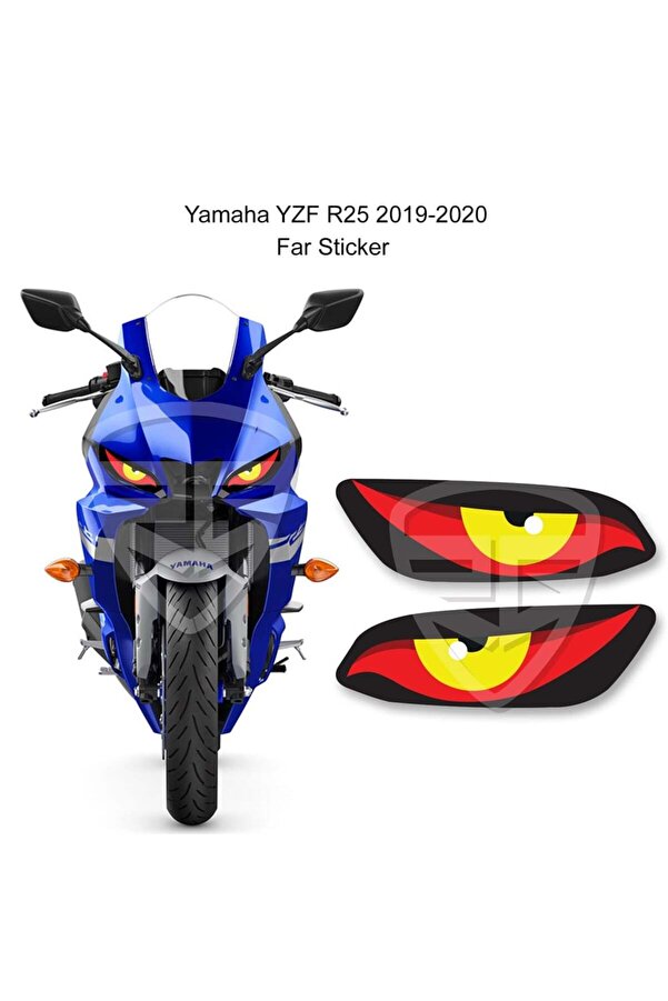 Redline Grafik Yamaha Yzf R25 2019-2020 Angry Eye Yellow Red Stiker ...