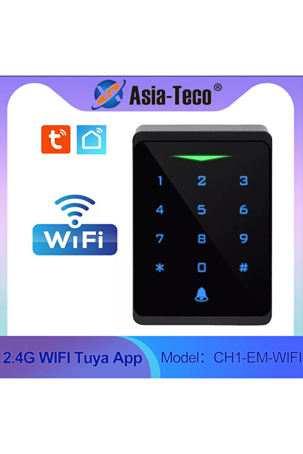 Asia-Teco 2.4G Wifi Tuya & Smartlife App Backlit Access Control Keypad ...