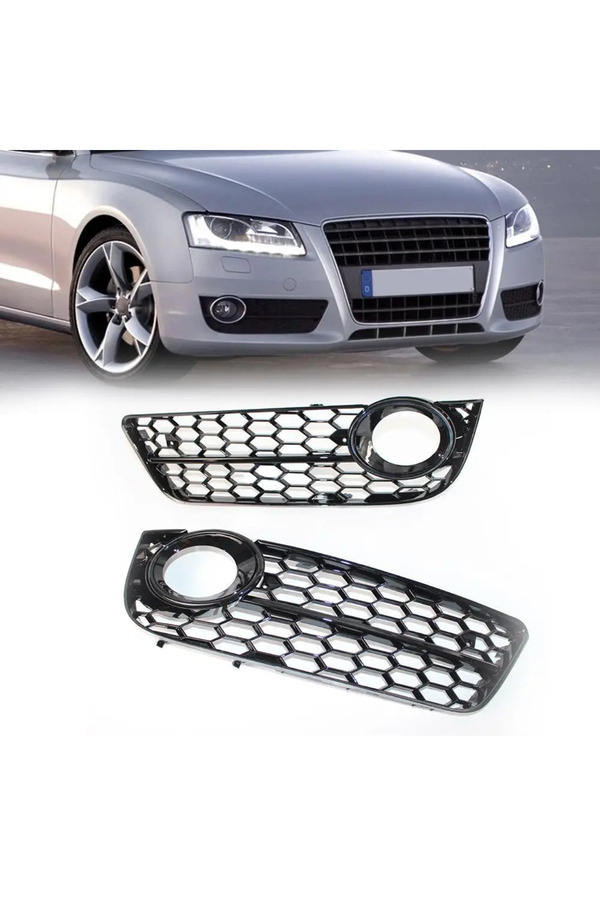 Choice Front Bumper Honeycomb Mesh Grill Fog Light Cover for Audi A5 ...