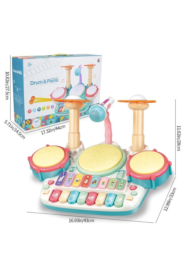 Choice Kids Drum Set Toy for 3 Year Old Girl with Musical Instruments ...