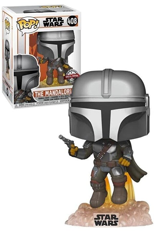 Funko Star Wars Mandalorian - Mando Air Flying with Blaster Pop Figure ...
