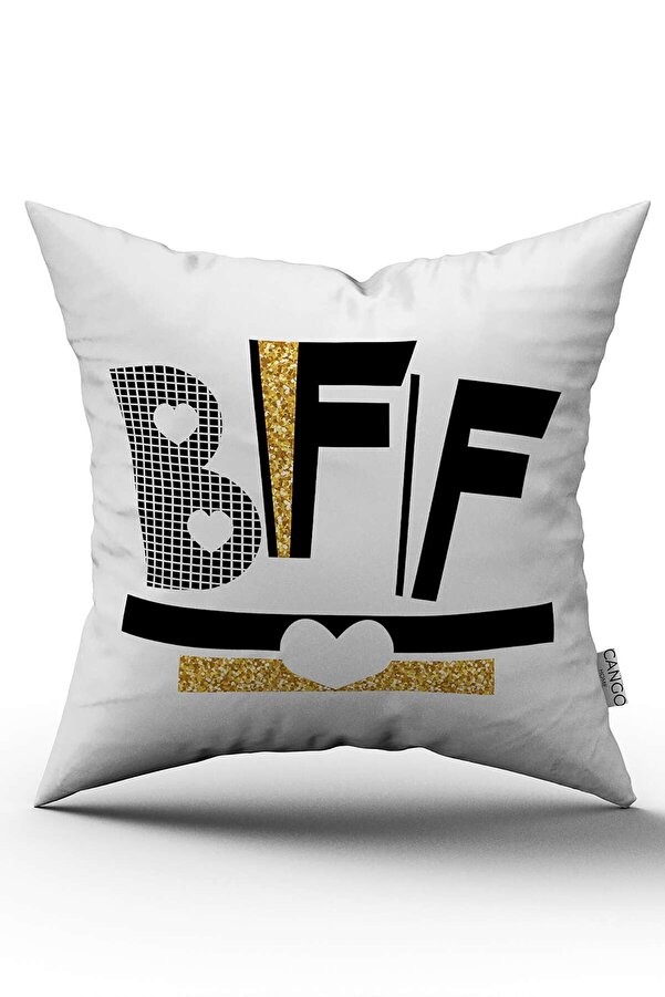 Cango Home Двустранна бяло-черна декоративна калъфка за възглавница с дигитален печат - Cgh486 ...