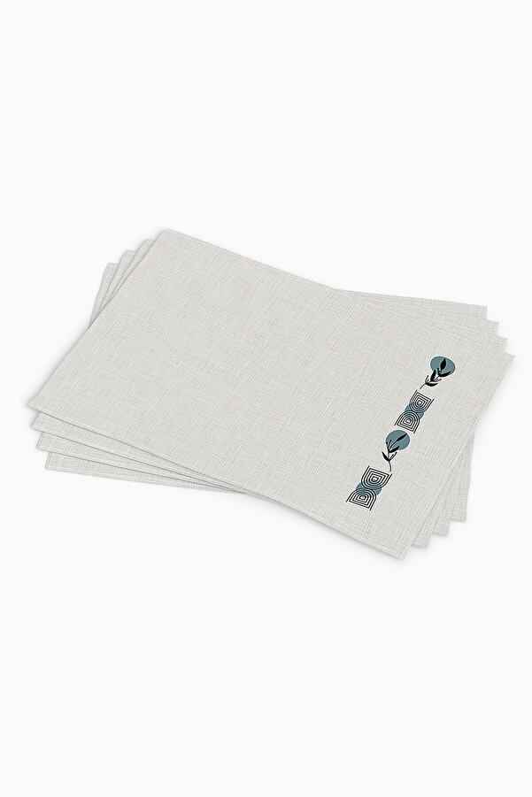 Cango Home Комплект от 4 подложки за хранене с дигитален печат и декоративни абстрактни мотиви ...