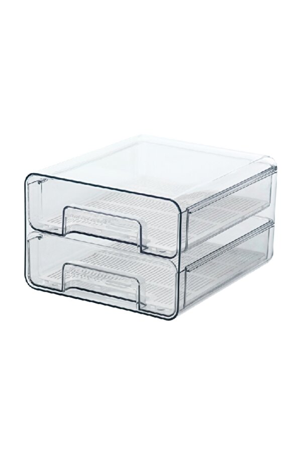 Felli 2 Tier Plastic Rectangular Fridge Organizer Drawer - Trendyol