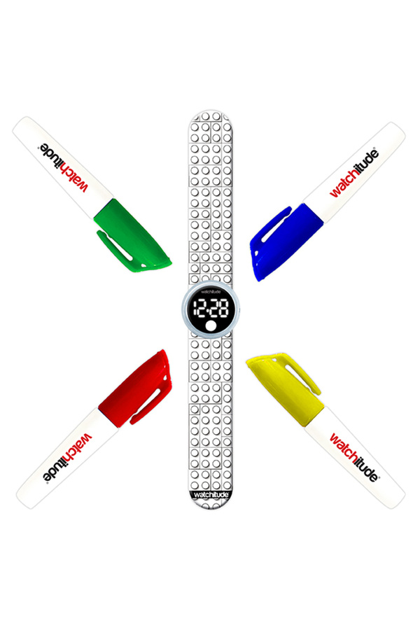 Watchitude Ceas digital pentru copii model lego, cu bratara ...