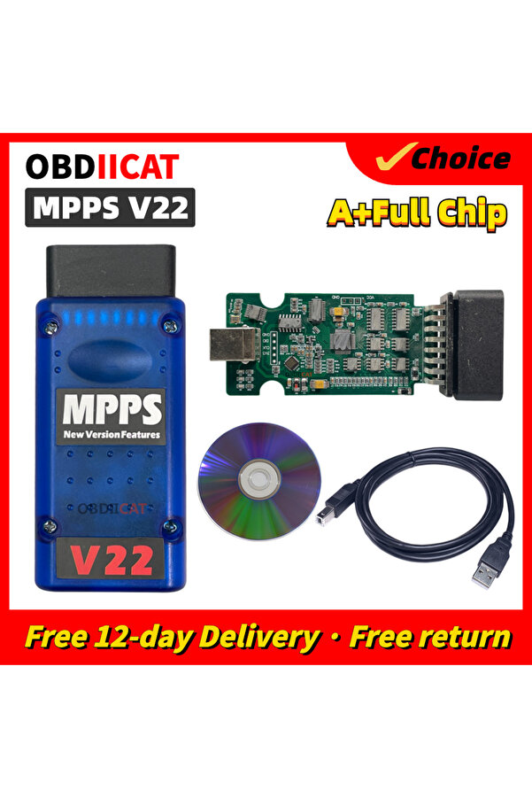 OBDIICAT New MPPS V22 MAIN+TRICORE +MULTIBOOT With Breakout Cable Car Tool Diagnostic Interface ...
