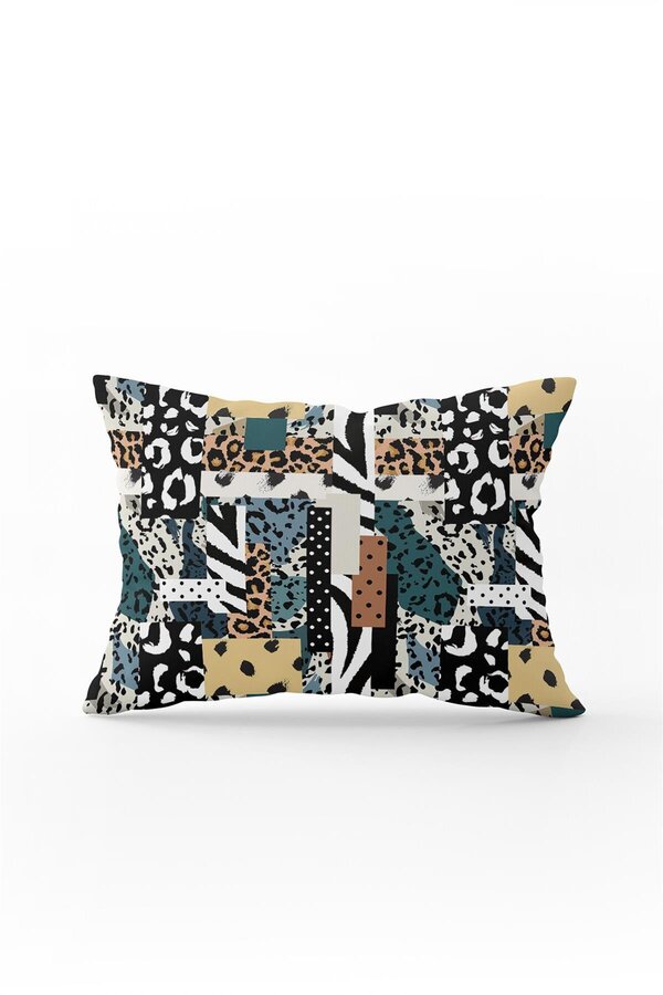 Cango Home Кафява синя модерна калъфка за възглавница с леопардов мотив и дигитален принт ...
