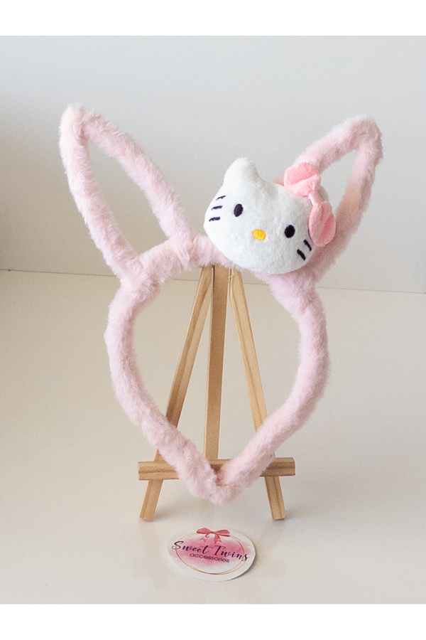 Sweet twins accessories Hello Kitty Plush Kids Crown with Rabbit Ears ...