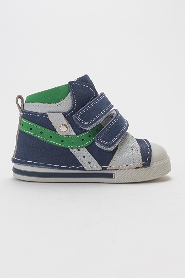 mnpc Boy's Blue Leather First Step Boots with Orthopedic Support Size ...