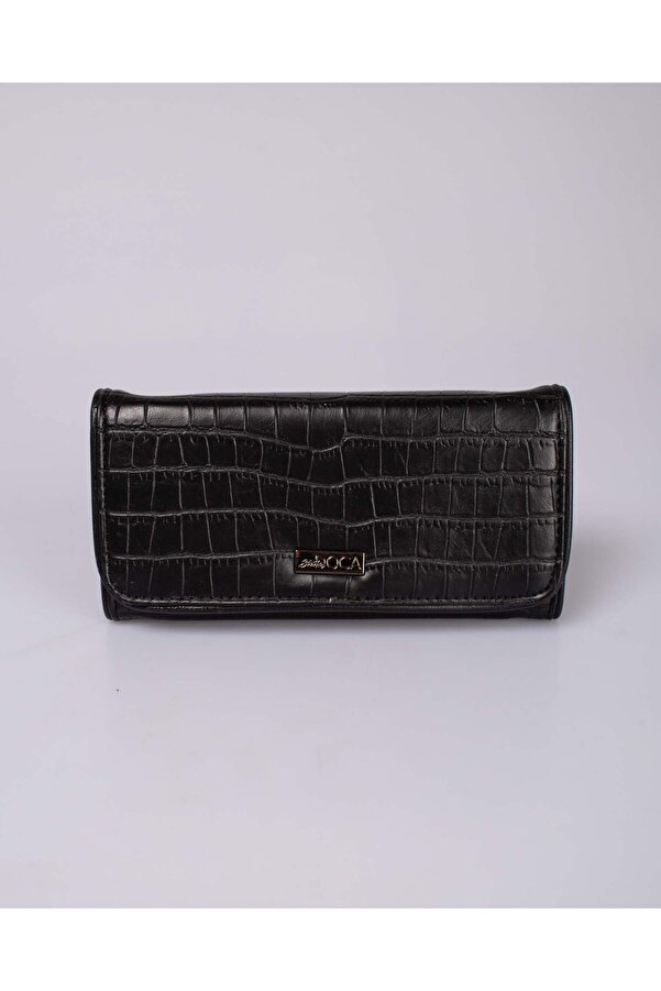 DOCA Portofel Doca negru, cu fermoar, din PVC - Trendyol