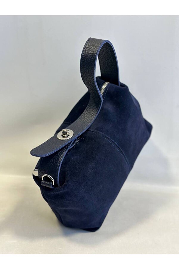 çkn sedat çakan çanta & fular & aksesuar Genuine Suede Leather Baguette ...