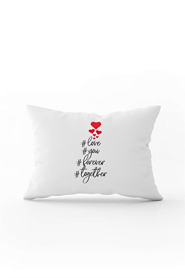 Cango Home Бяла червена модерна калъфка за възглавница с дигитален принт за Свети Валентин ...